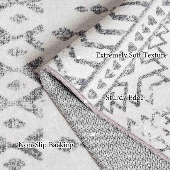 Washable Area Rugs For Living Room Black And Beige Hallway Runner Rug ...