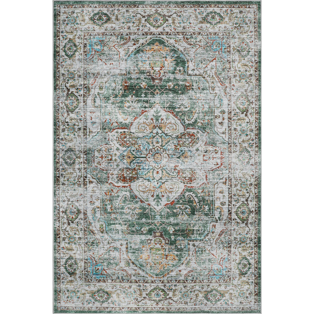Viridian Castle Rug: Timeless Elegance with Washable, Spill-Proof ...