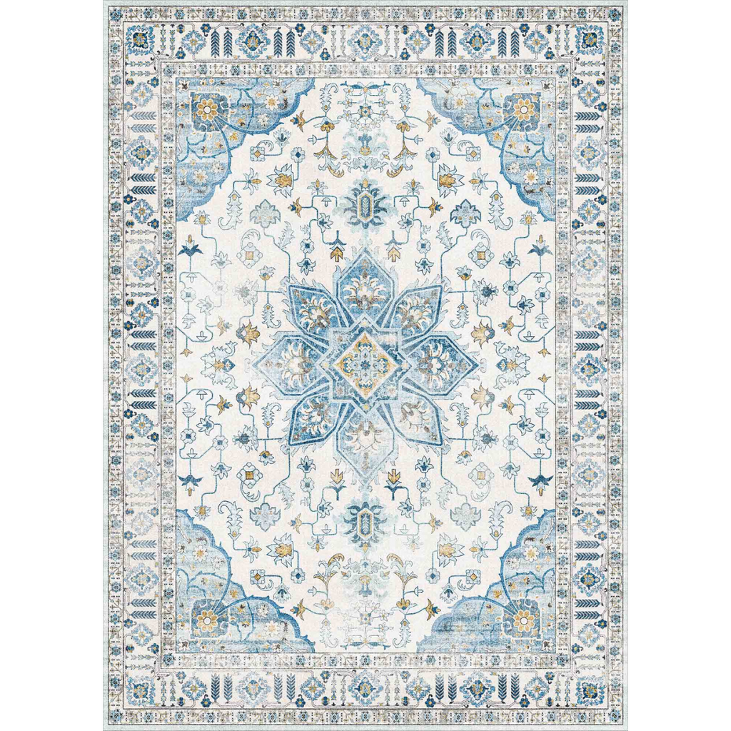 ComiComi Blue Stain Resistant Rug 8x10 Area Rugs for Living Room Rugs