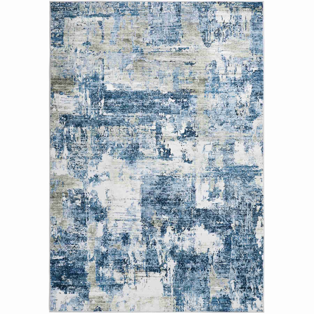 ComiComi 5x7 Blue Machine Washable Rug 8x10 Area Rugs For Living Room