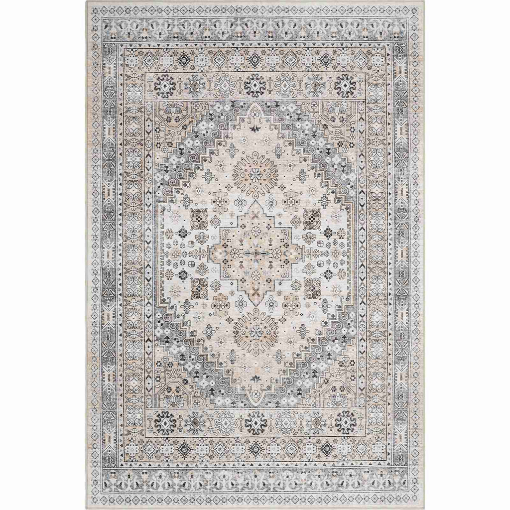 Comicomi Beige Large Area Rug Washable 8x10 Living Room Entryway Rugs ...